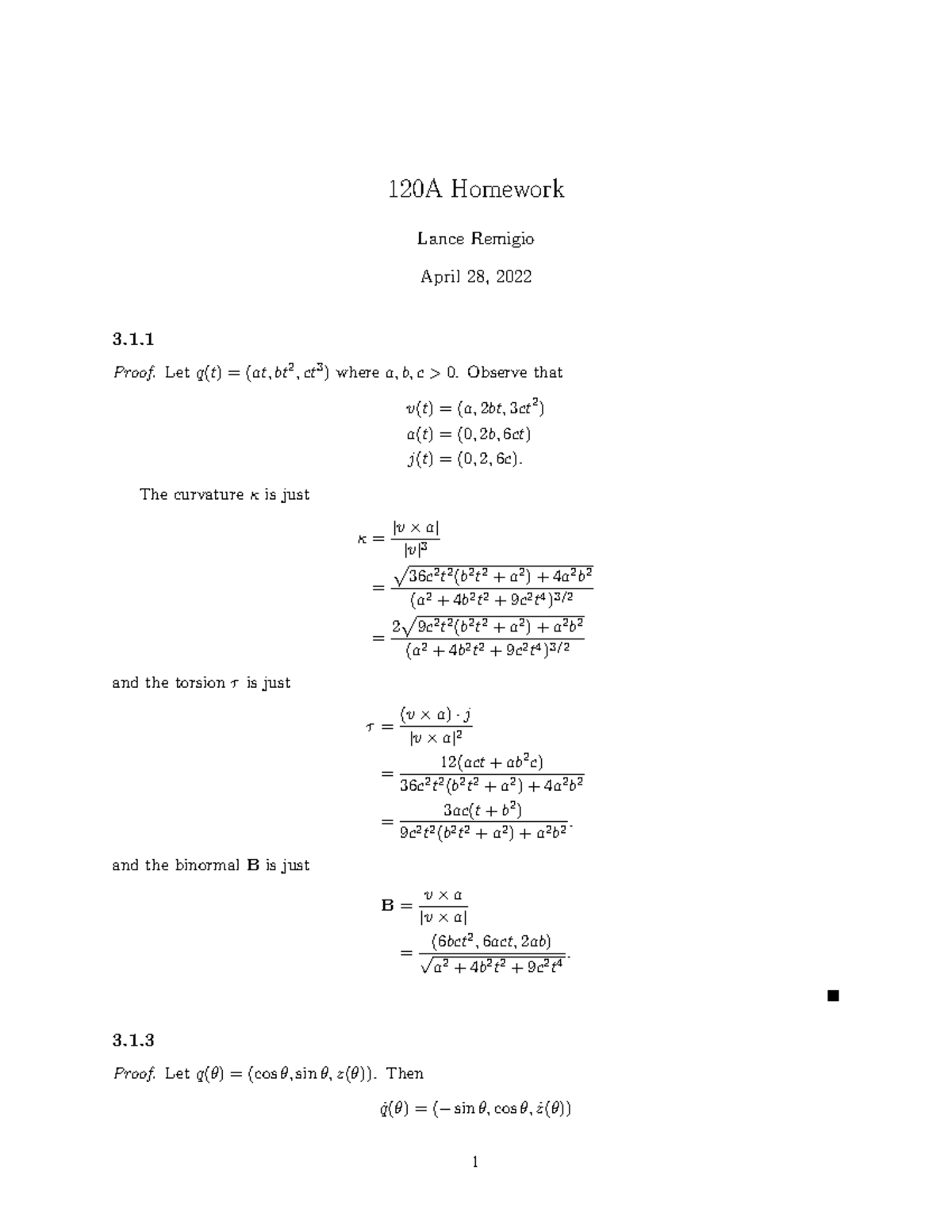 Math 120a Homework 4 - 120A Homework Lance Remigio April 28, 2022 3 ...
