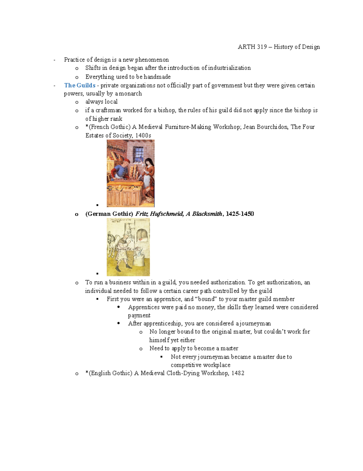 Presentation 1 Notes - ARTH 319 – History of Design Practice of design ...