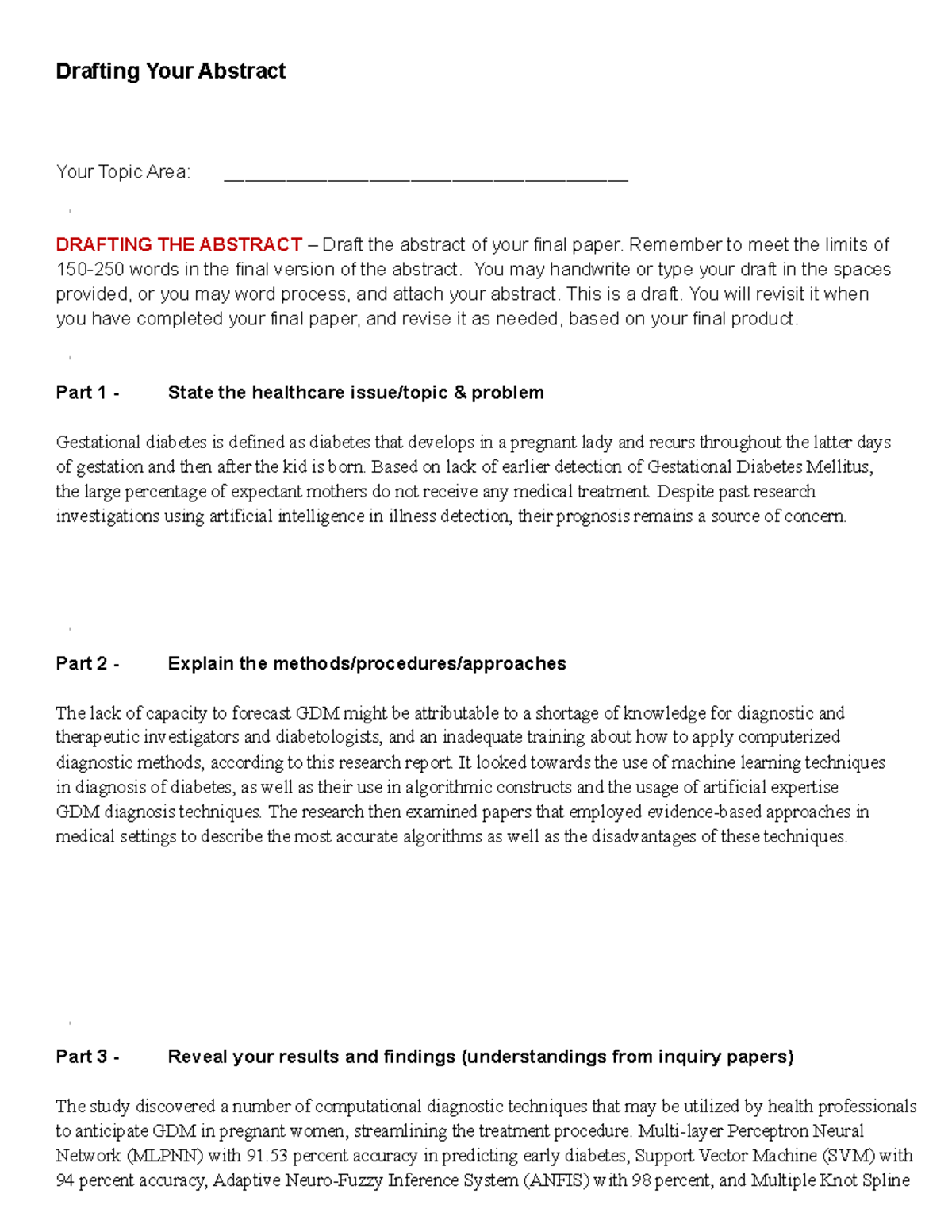 Order 2384009 Drafting the Abstract (Weekly Written Assignment ...