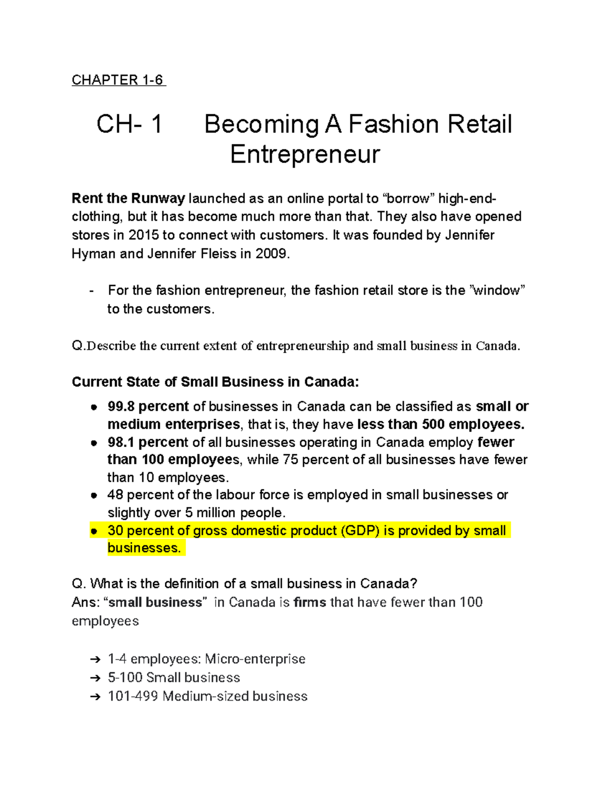New Venture ch-1 -to ch 6 notes - CHAPTER 1- CH- 1 Becoming A Fashion ...
