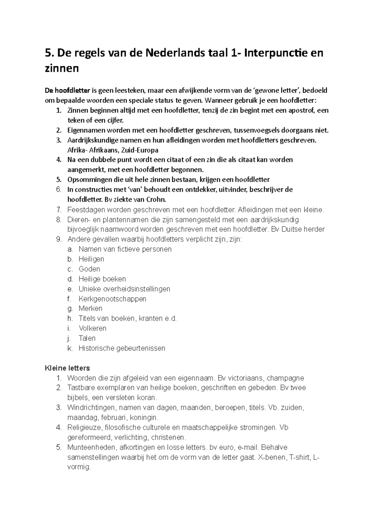 5.De regels van de Nederlands taal 1- Interpunctie en zinnen ...