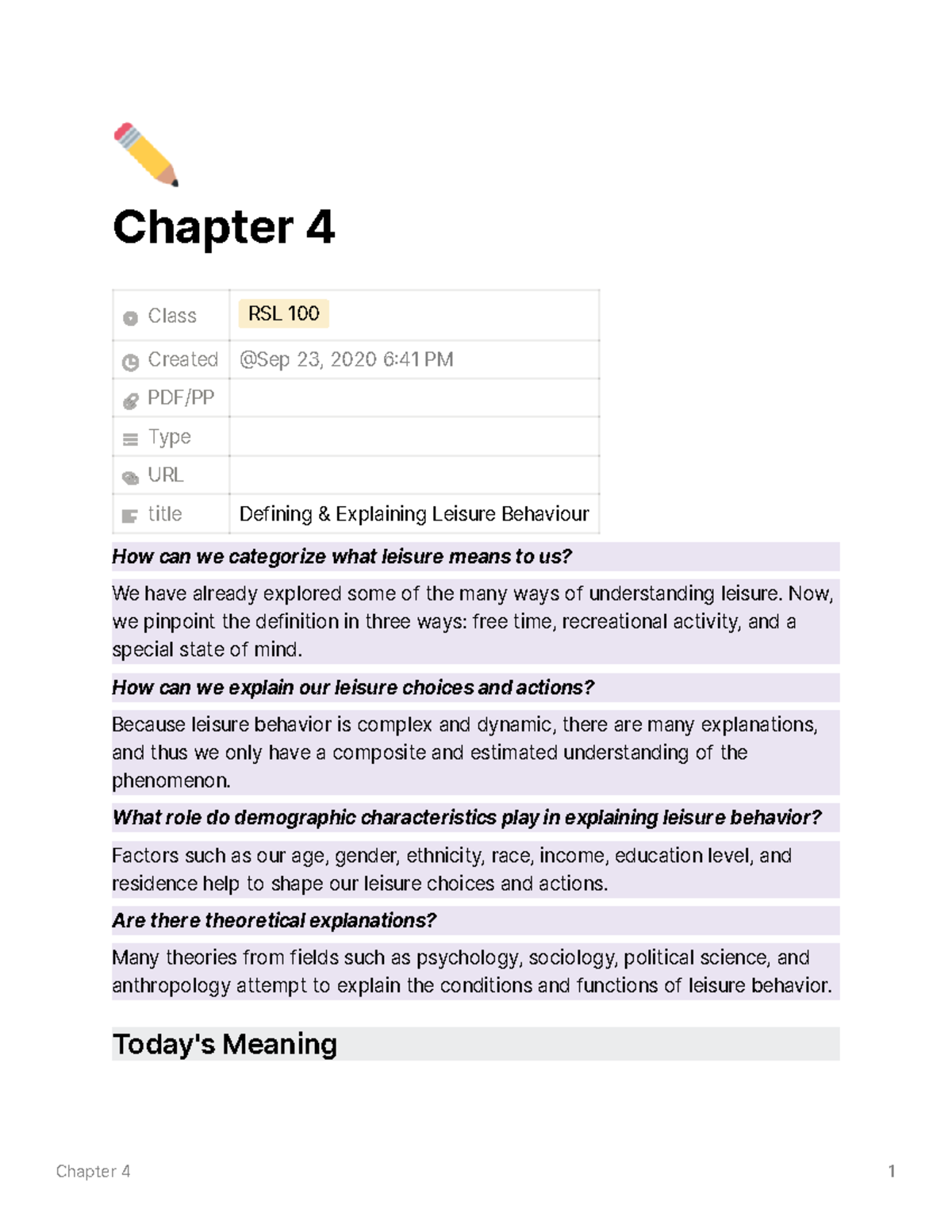 RSL Chapter 4 - kono - Chapter 4 Class RSL 100 Created PDF/PP Type URL ...