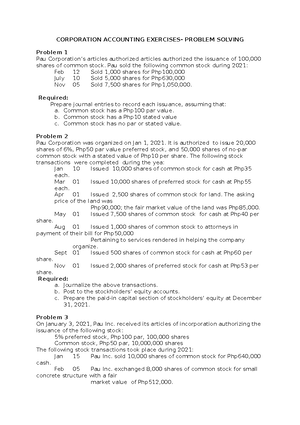 Basic Accounting Practice Set - Adjusting and Worksheet (with answers ...