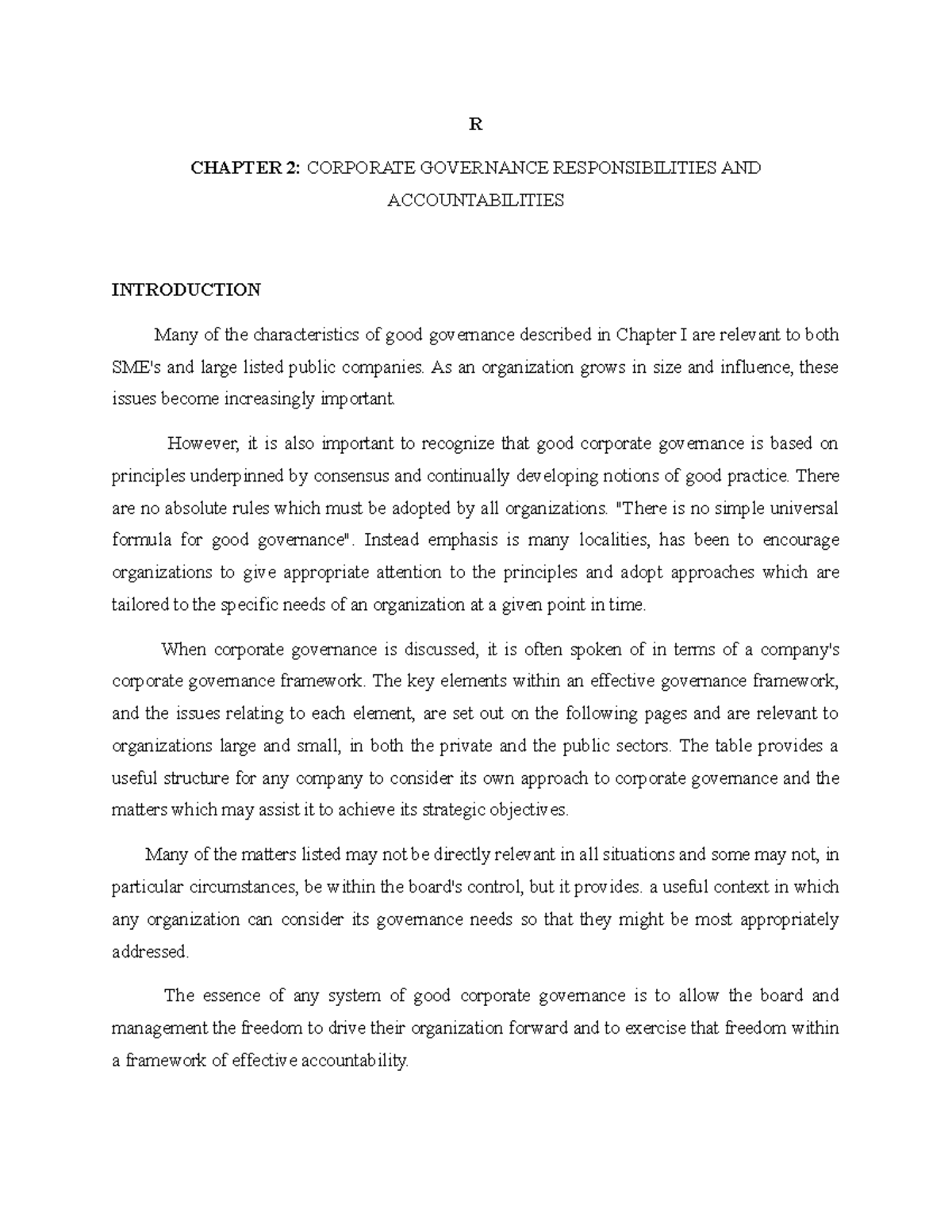 Chapter-2 Governance - None - R CHAPTER 2: CORPORATE GOVERNANCE ...