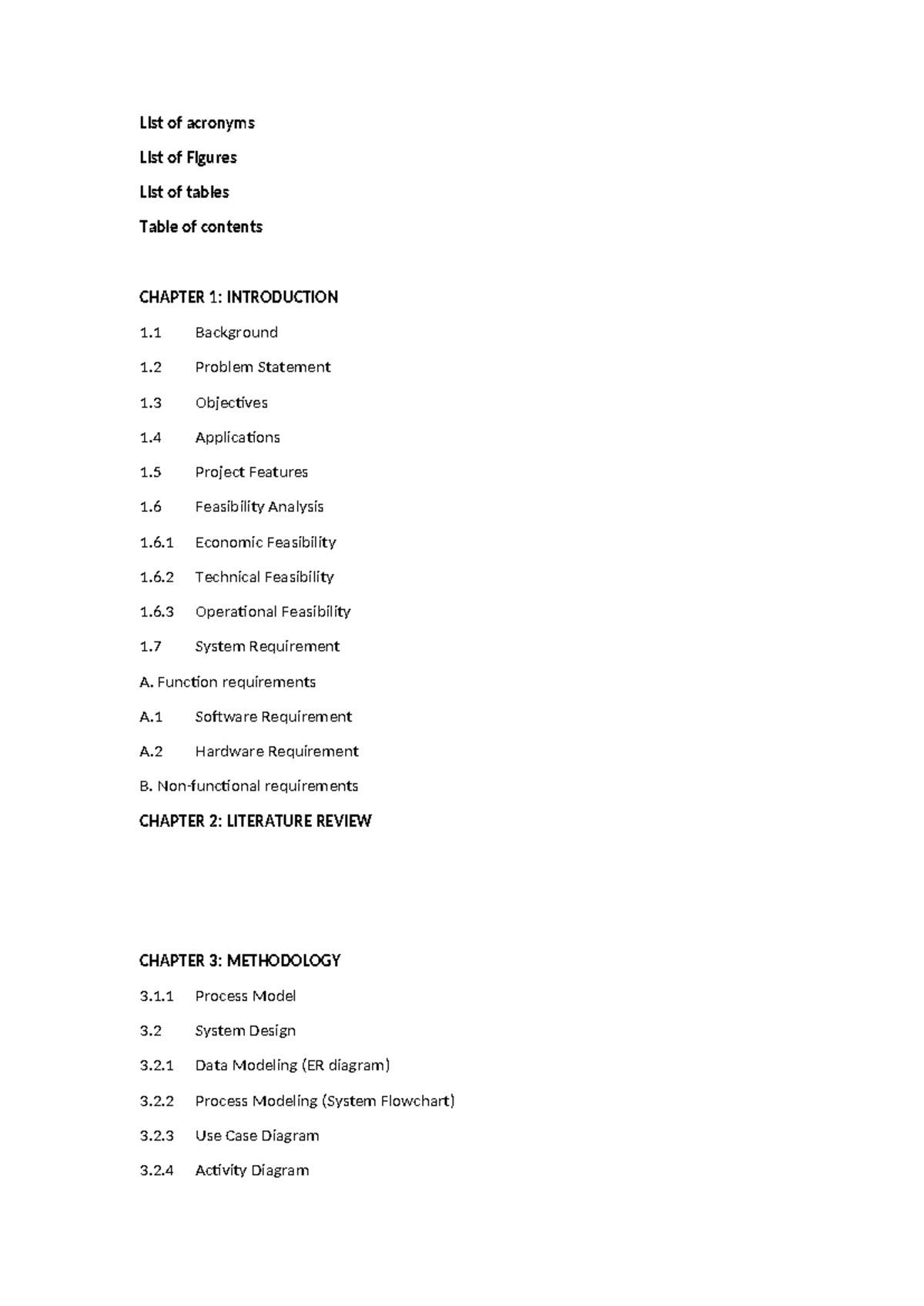Project proposal format BCA 4th sem - List of acronyms List of Figures ...