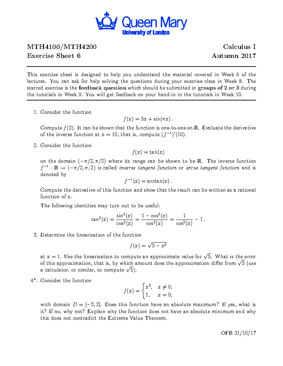 MTH4100 2017-2018 Assignment 6 - MTH4100/MTH4200 Calculus I Exercise ...