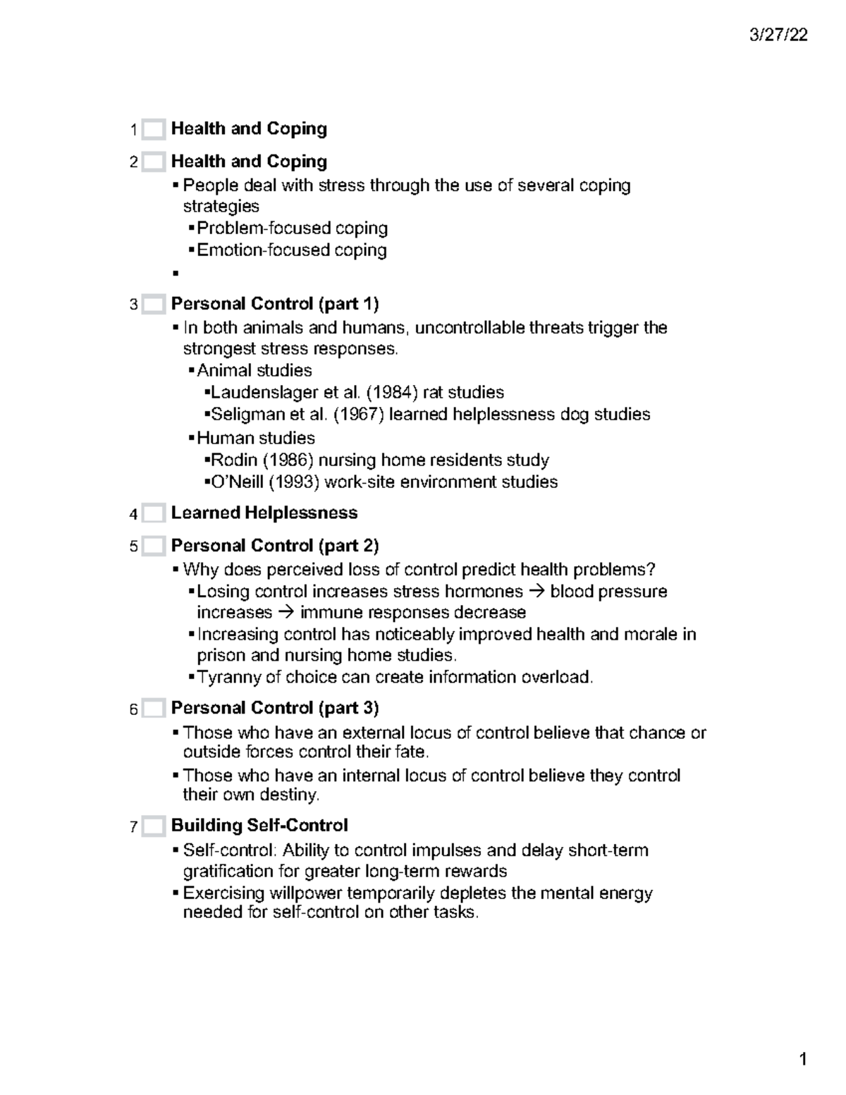 Myers 12emods lectureslides mod40 - PSYC U101 - USC Upstate - Studocu