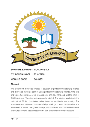 Experiment 2 preparation of some cobaltammine complexes - Faculty of ...