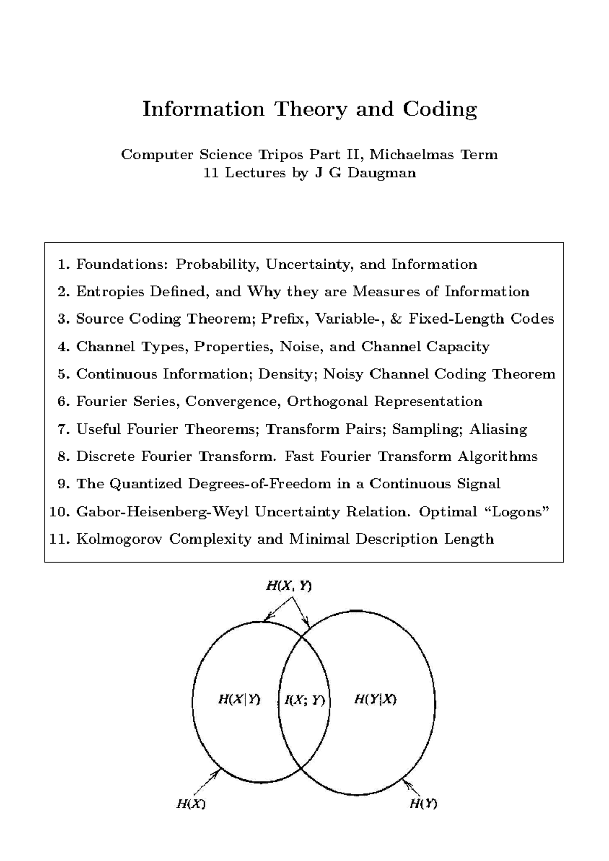 Info Theory Lectures - Tài liệu tham khảo Lý thuyết thông tin - Information Theory and Coding ...