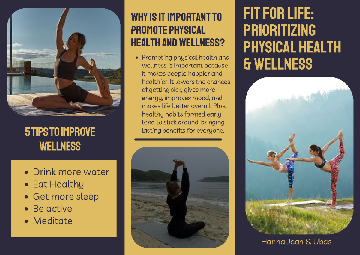 Fit for Life Prioritizing Physical Health and Wellness (11.7 x 8.3 in ...