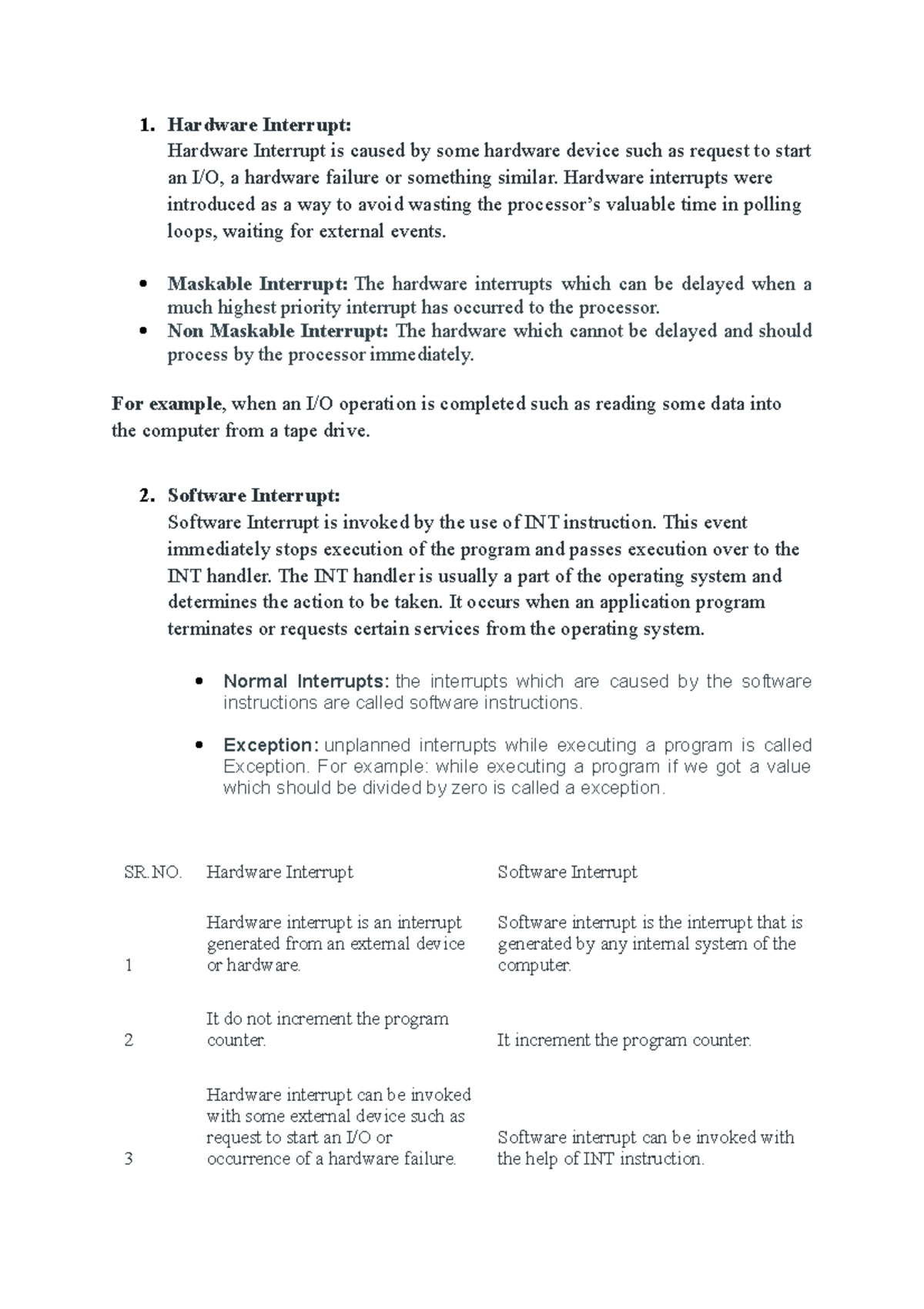 Os Task Lecture Notes 5 1 Hardware Interrupt Hardware Interrupt