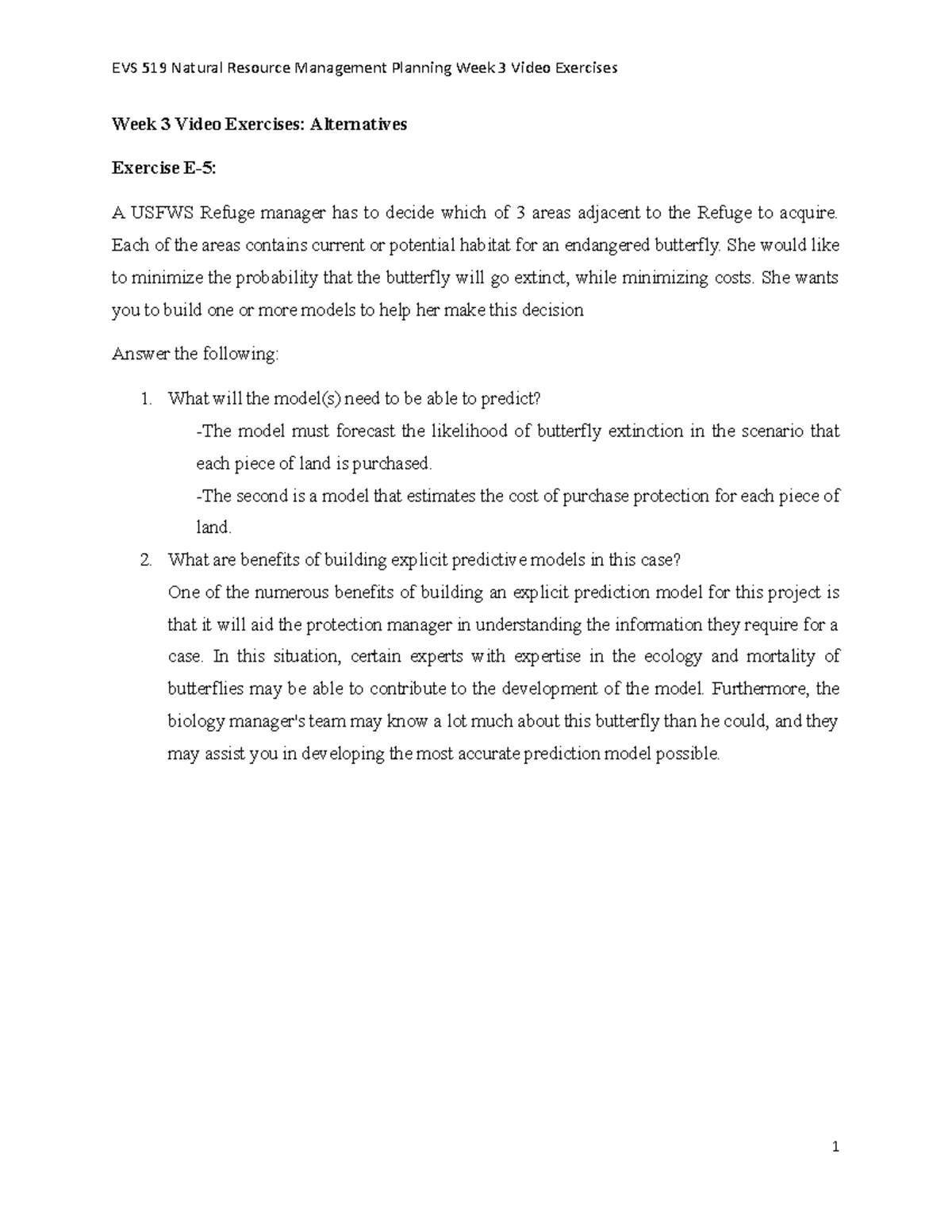 Week 3 Video Exercises sas - EVS 519 Natural Resource Management ...