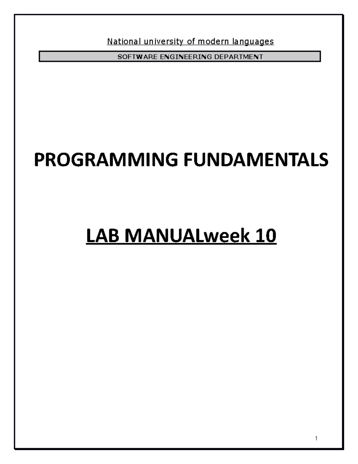 Lab manual 10 c++ - this lab helps to understanding computers and ...