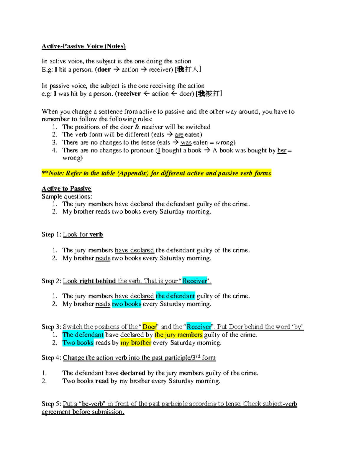 English foe Inforamtion Technology active and pasive notes - Active ...