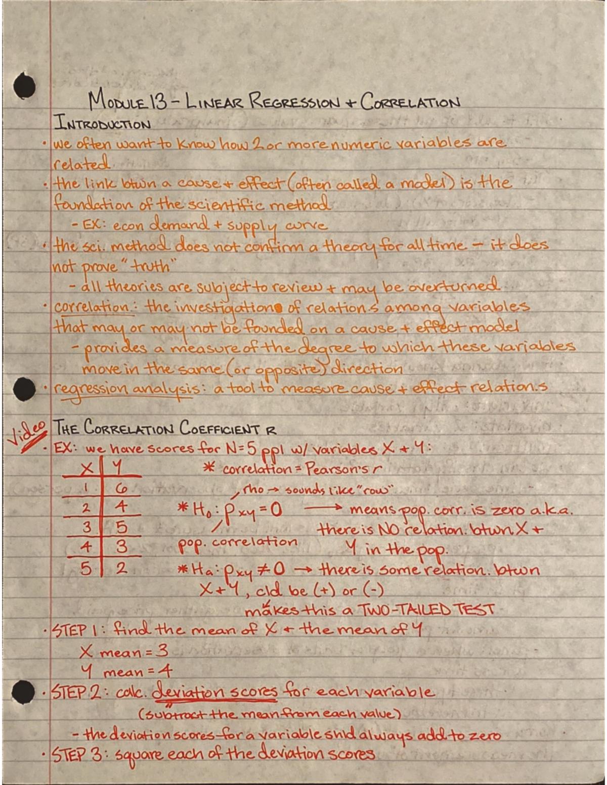 Module 13 - Linear Regression and Correlation - ECON1500 - StuDocu