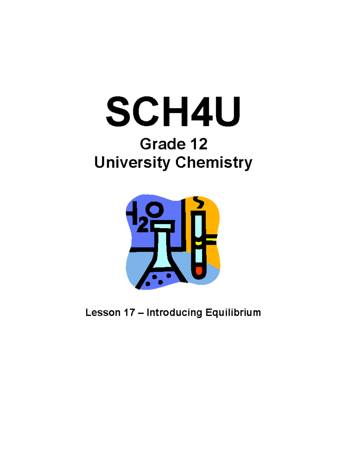 SCH4U - Unit 5 - Version C - SCH4U Grade 12 University Chemistry Lesson ...
