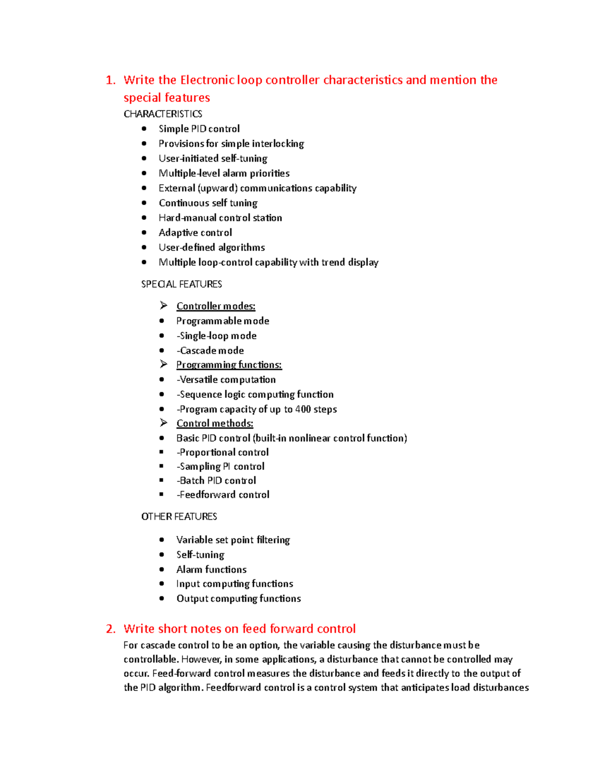 Ct3 - study notes for ct3 - 1. Write the Electronic loop controller ...