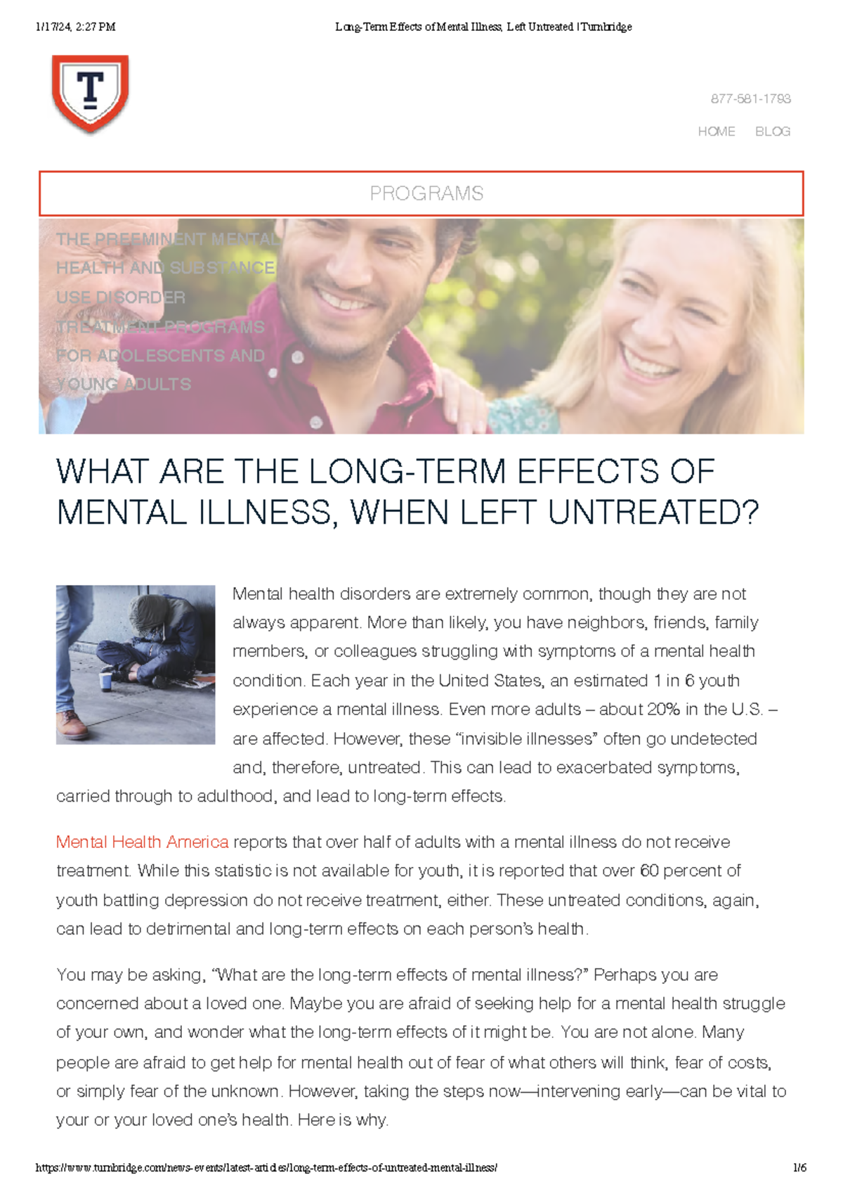 Long-Term Effects of Mental Illness, Left Untreated Turnbridge - WHAT ...
