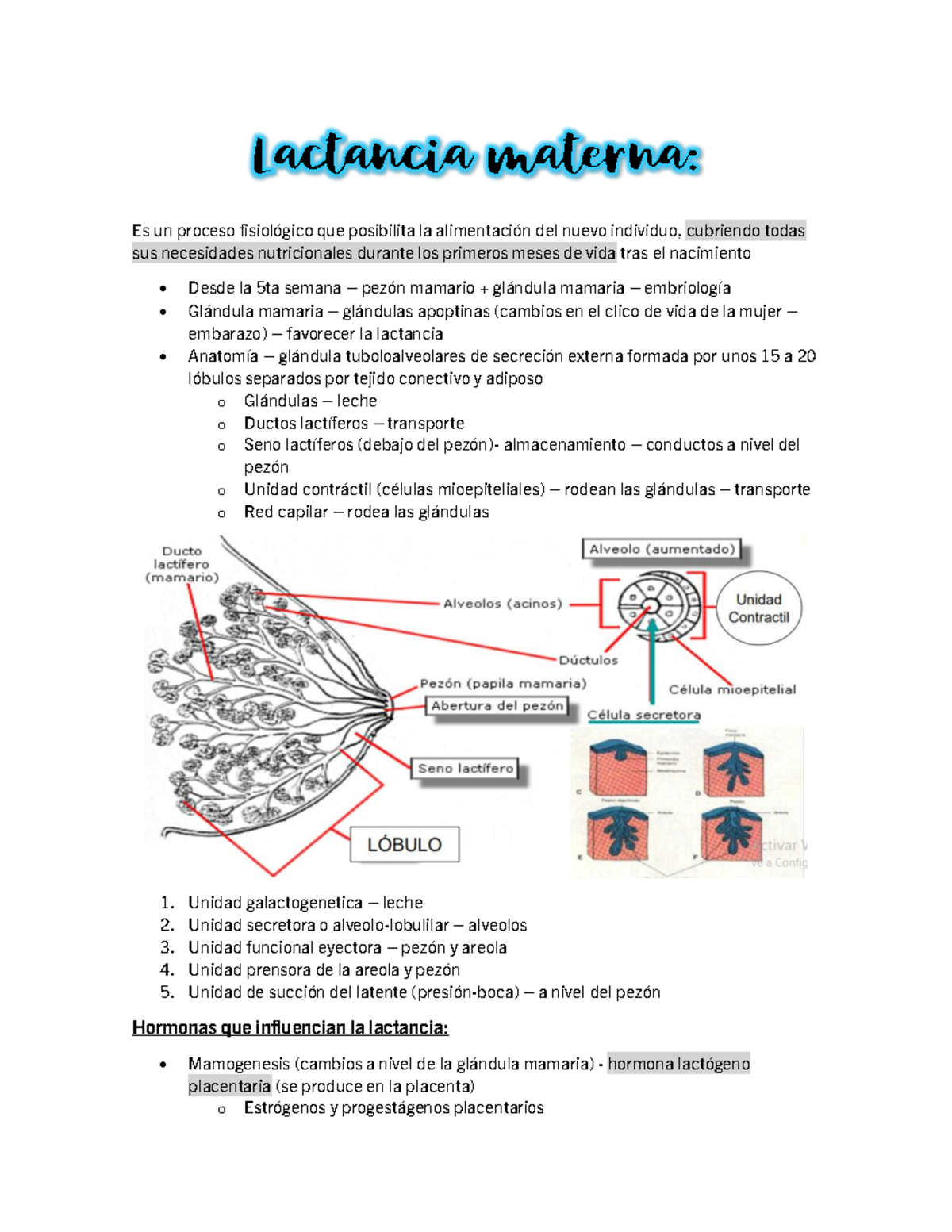 Lactancia materna - Es un proceso fisiológico que posibilita la ...