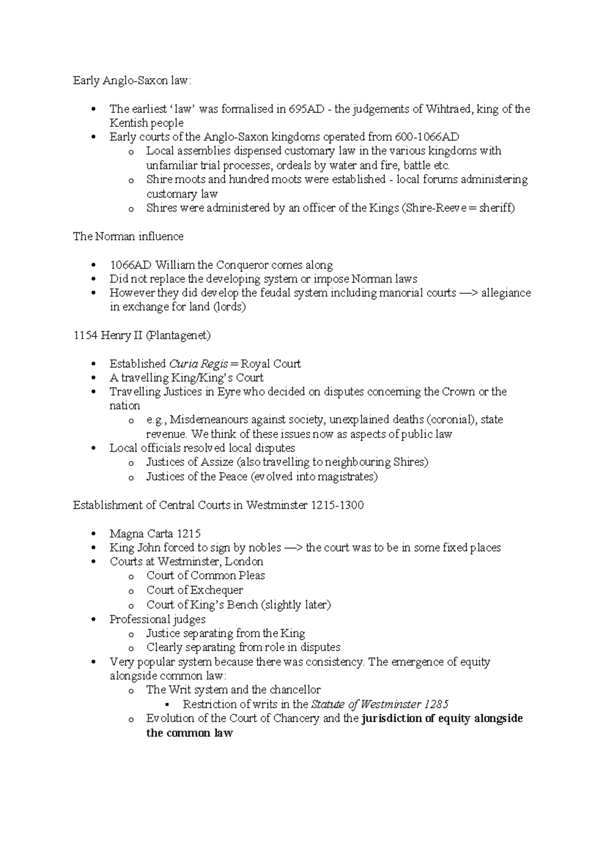 English legal history - Early Anglo-Saxon law: The earliest ‘law’ was ...
