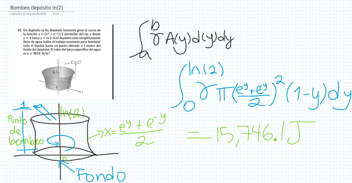 Bombeo depósito ln - ejercicio de ejemplo - Bombeo depósito In(2) miércoles, 12 de junio de 2024 ...