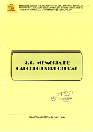 Ejemplo Diseño - Tiroleza - UNASAM Facultad: Ingenieria Agricola ...