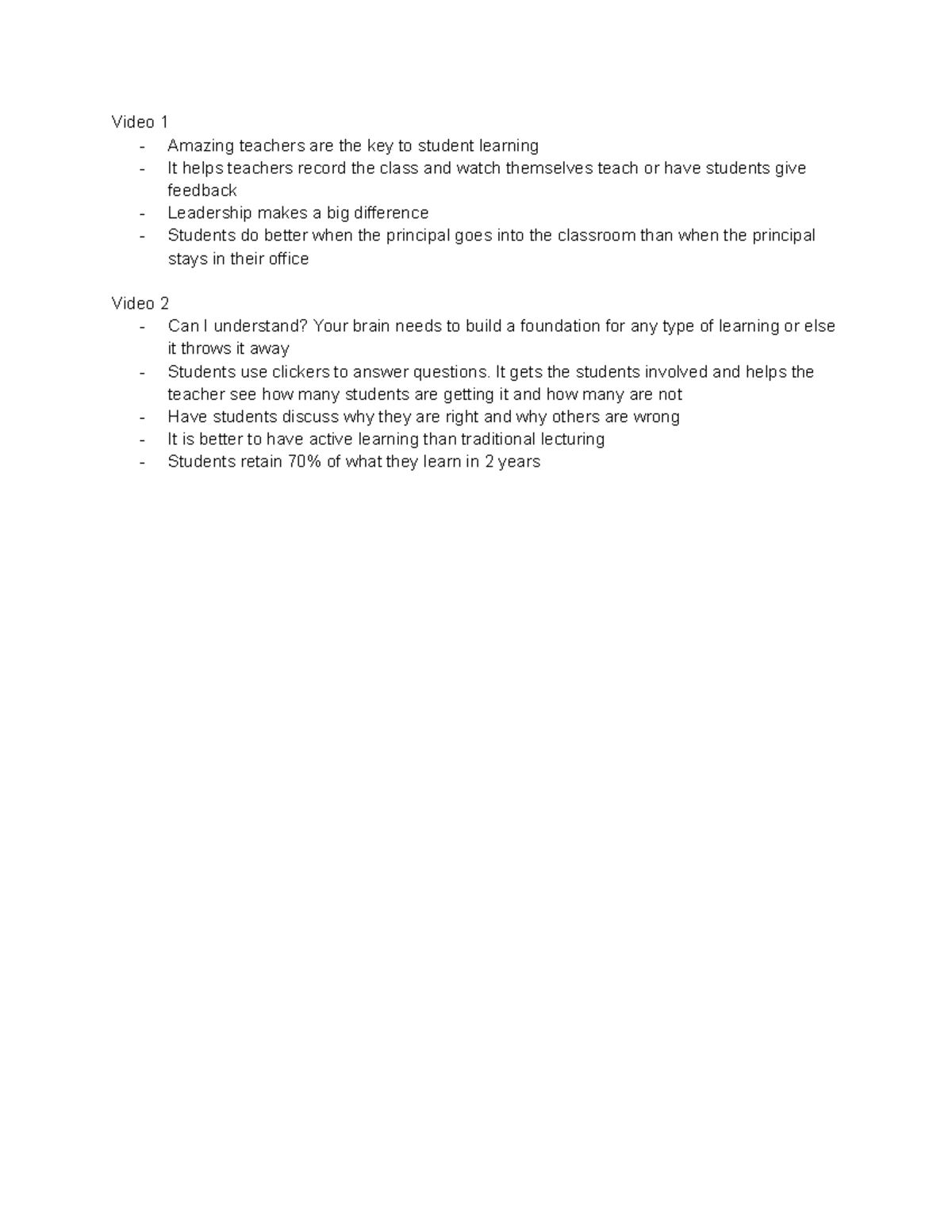Untitled document - idk - Video 1 - Amazing teachers are the key to ...