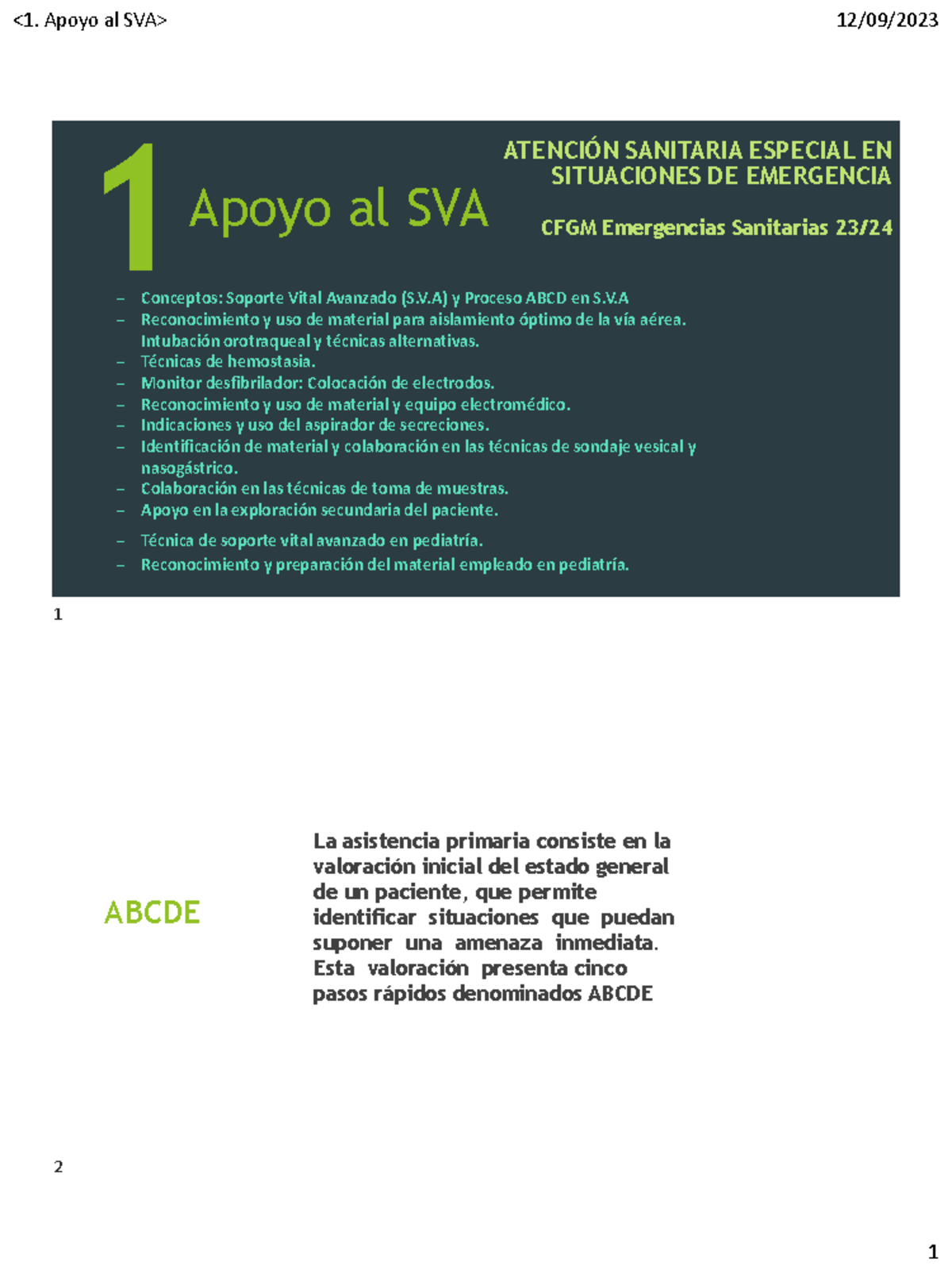 UT 1. Soporte al SVA - ..... - ATENCIÓN SANITARIA ESPECIAL EN ...