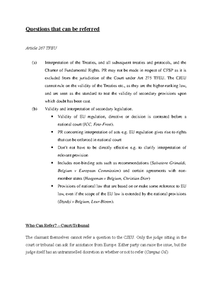 Preliminary Reference Procedure 2 - Questions that can be referred ...