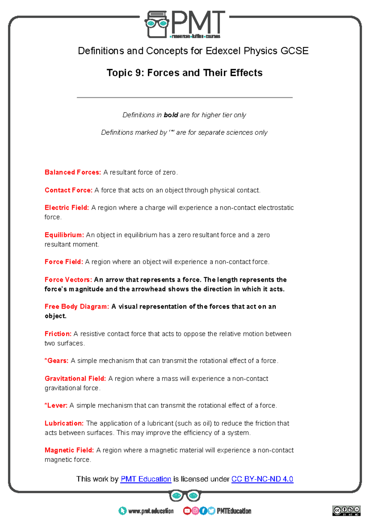 Definitions - physics homework and coursework for exams and practice ...