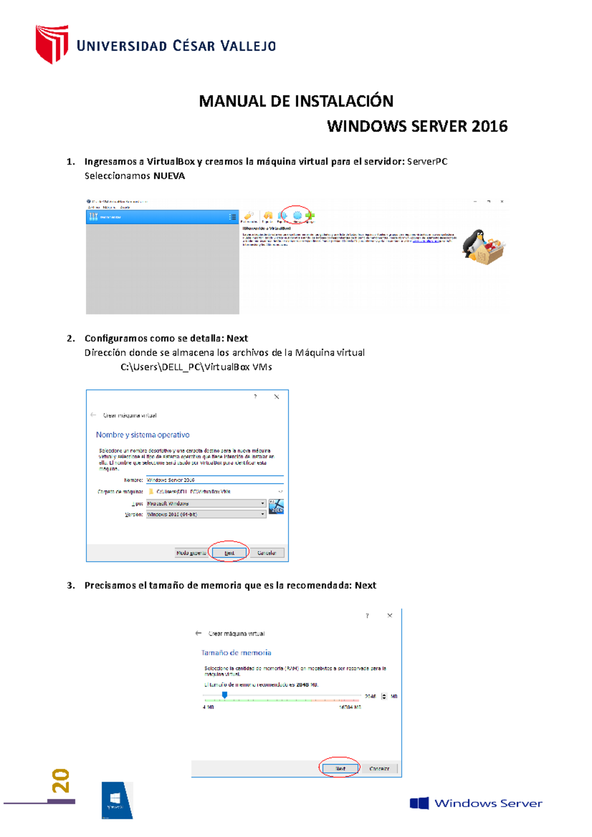 Virtual Box Windows Server 2016 - Windows 8 - MANUAL DE INSTALACIÓN WINDOWS SERVER 2016 ...