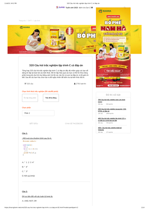 Bài tập c++ - Bài tập - Bài tập Viết chương trình C++ để in các dòng ...