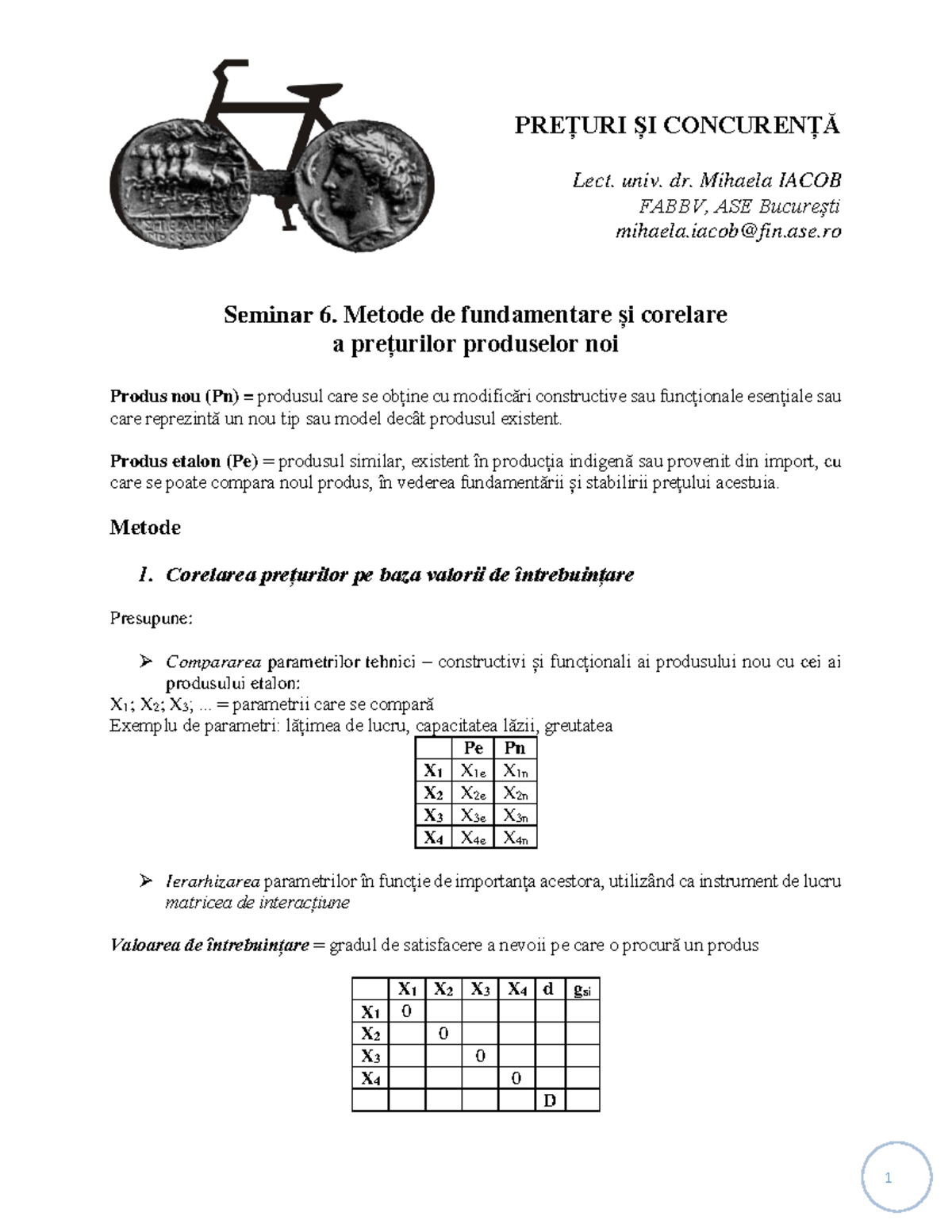 2017-2018 - PC - Seminar 6 - RO - Corelarea - Lect. univ. dr. Mihaela ...