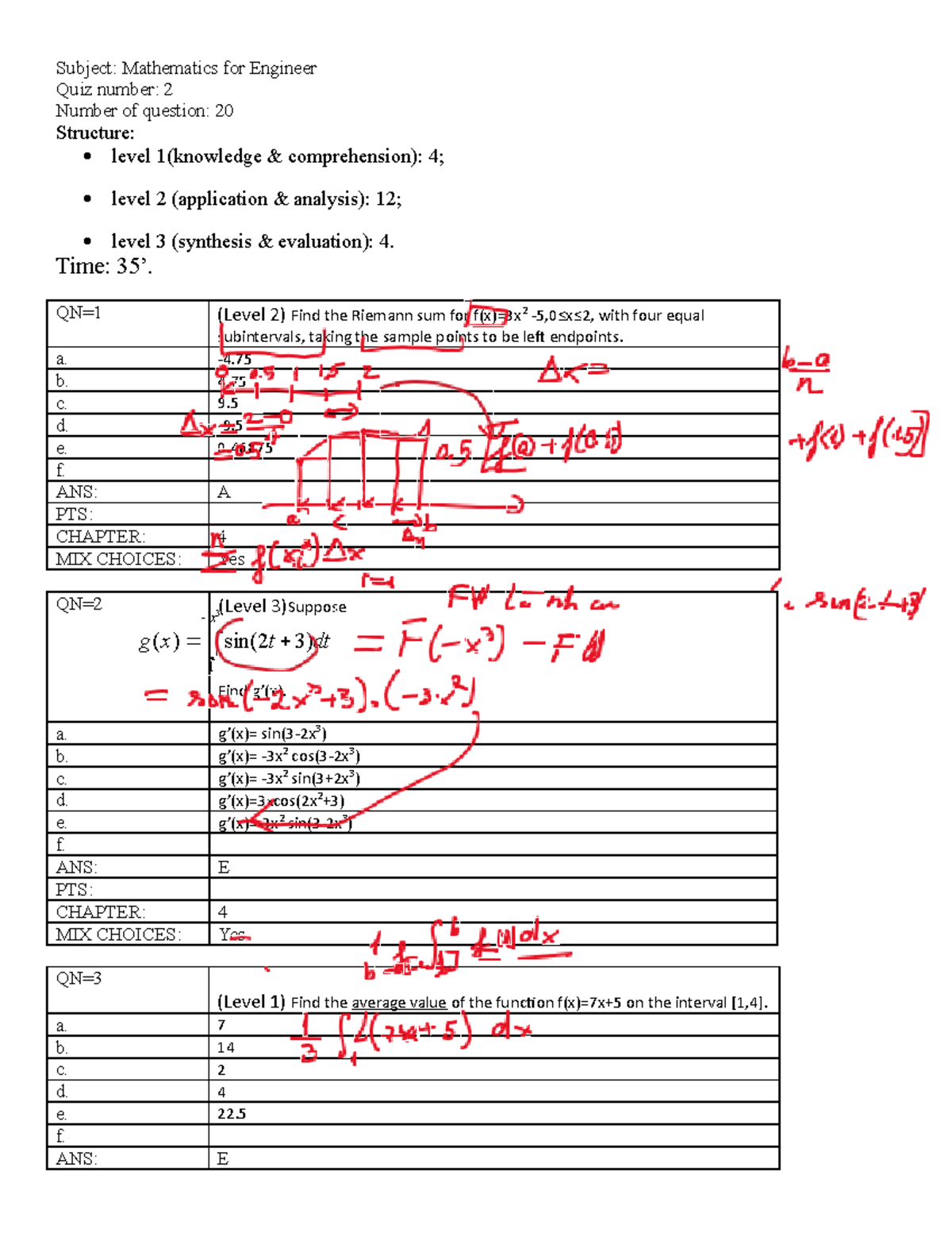 Quiz2a - sdddddddddddddddddddddd - Subject: Mathematics for Engineer ...
