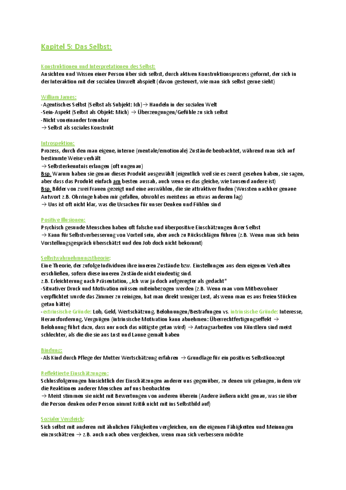 Sozialpsychologie Kapitel 5 (Jonas, Stroebe, Hewstone) - Kapitel 5: Das ...