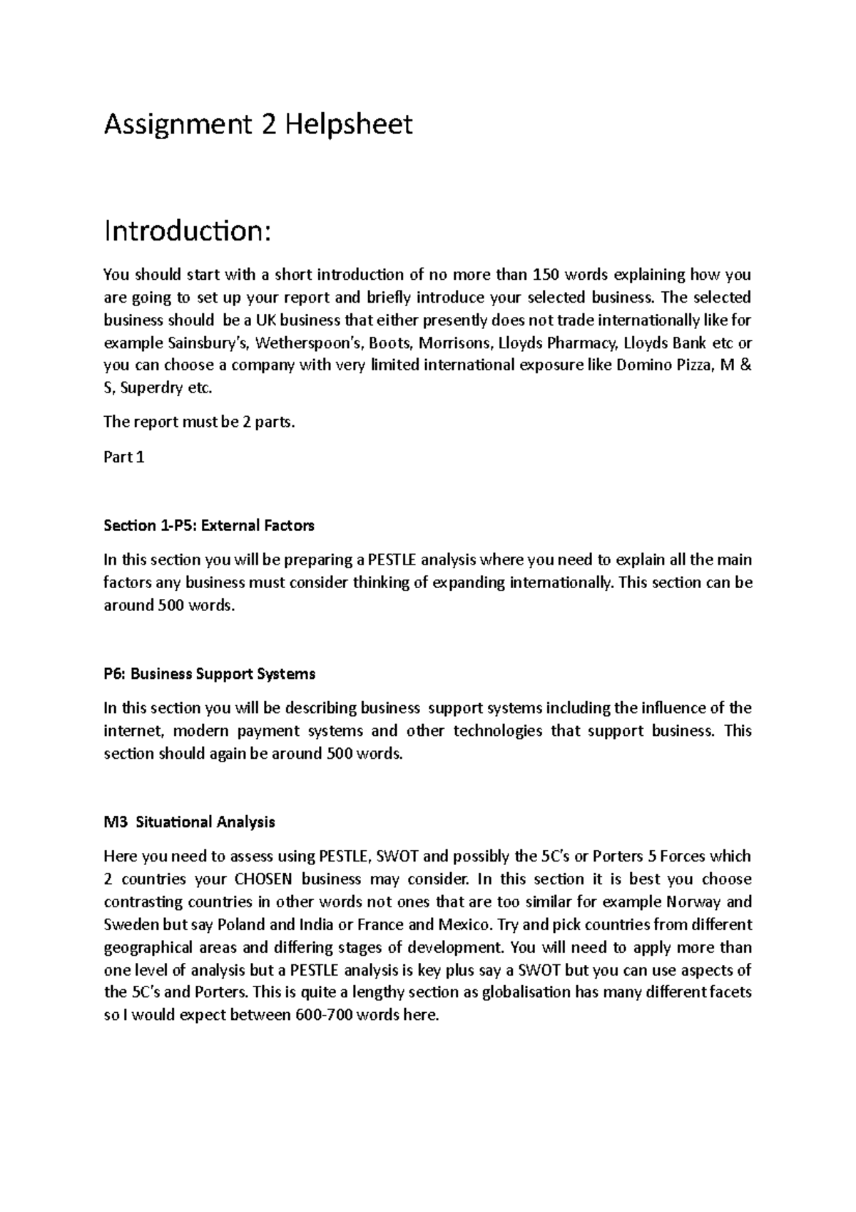 Assignment 2 helpsheet Unit 5Therefore, Morrisons needs to evaluate the ...