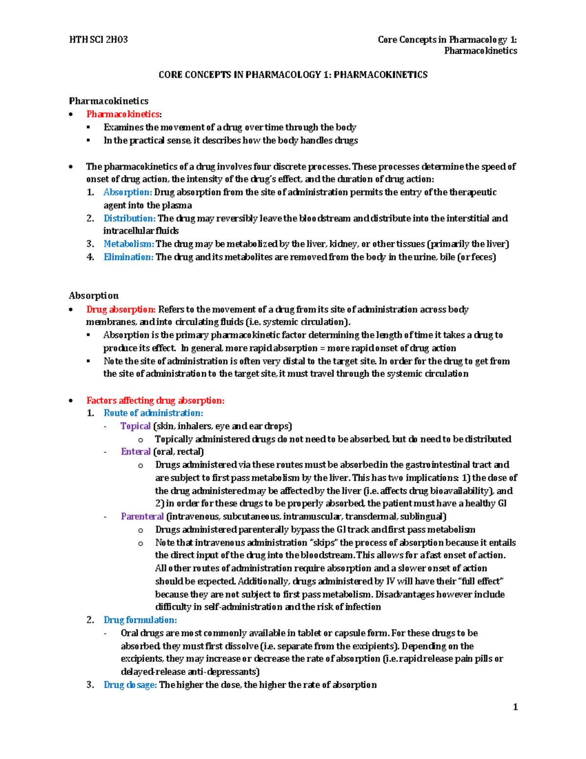 Lecture notes, Pharmacology of the Circulatory System, Pharmacodynamics ...