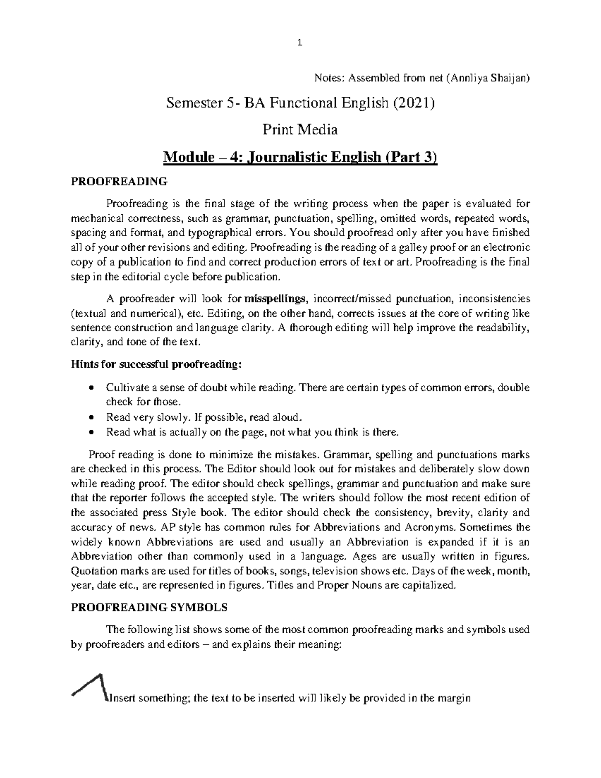 Notes Print Media M4 - 3 - Notes: Assembled from net (Annliya Shaijan ...