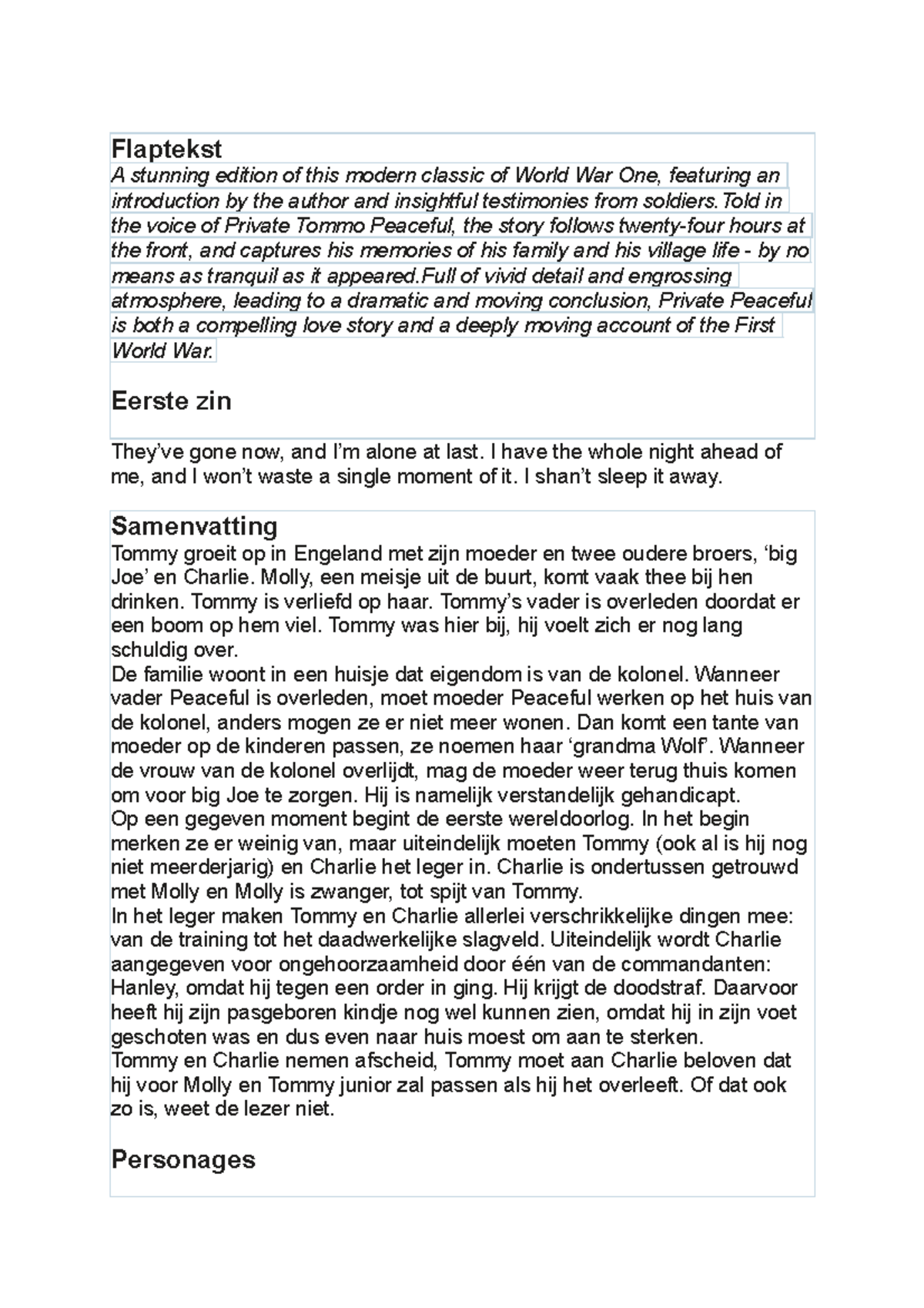 Private peacefu - Flaptekst A stunning edition of this modern classic ...