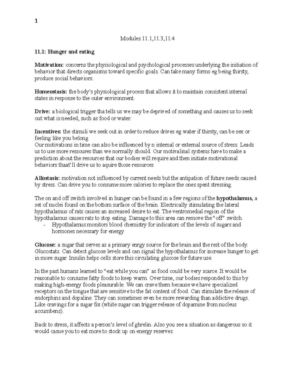 Modules 11 - Notes from the Introduction to Psychology 1000 textbook ...