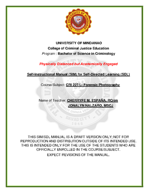 Summer CFLM 1 EXAM - LESSON FOR CFLM 1 - Accredited by ACSCU- ACI DAVAO ...