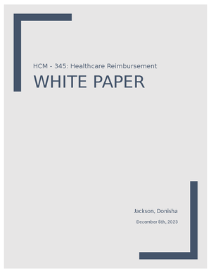 HCM 205 Final Project - I received an A - HCM 205 Final Project ...