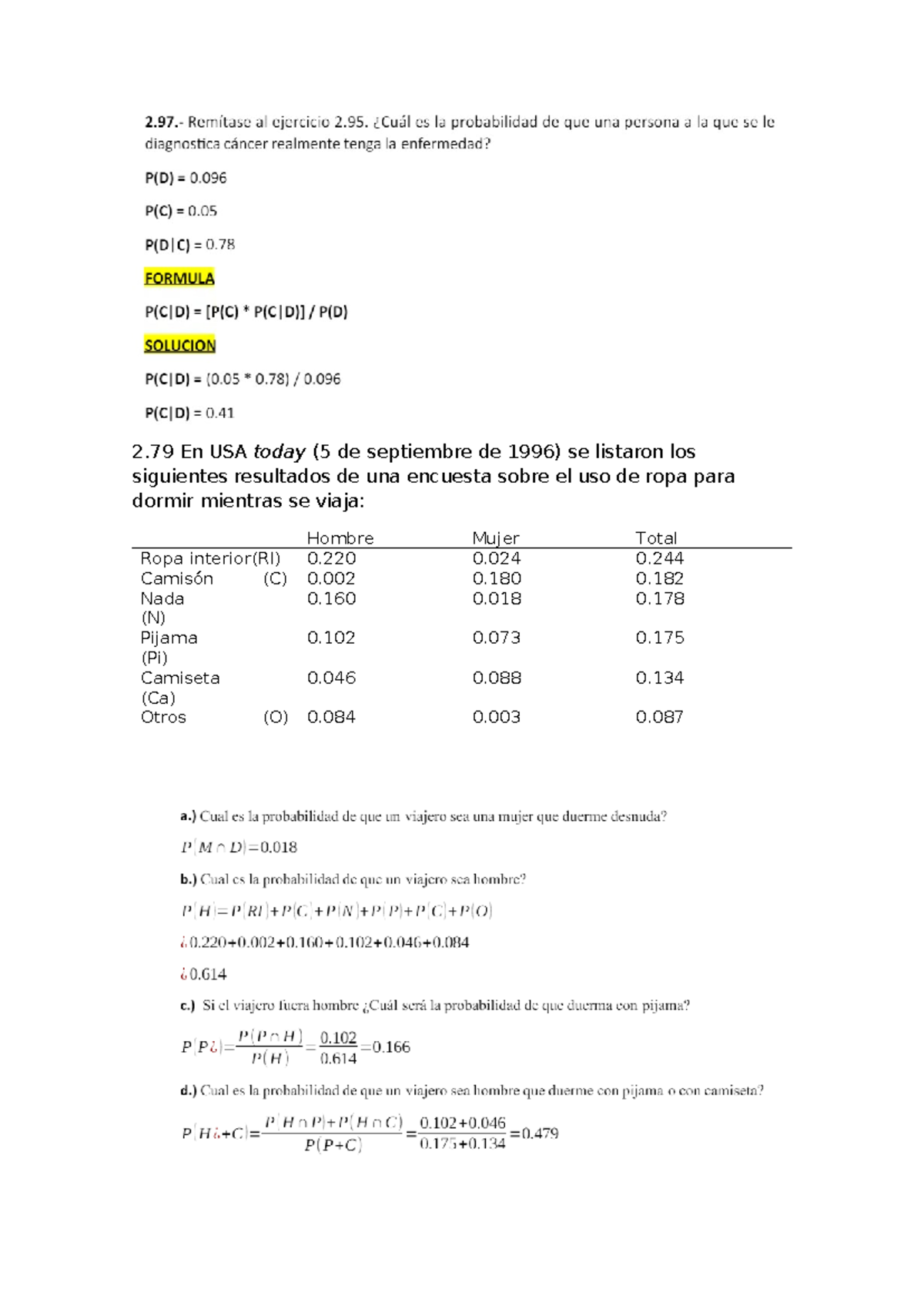 Probabilidad Grupal - Probabilidad y estadística - 2 En USA today (5 de ...