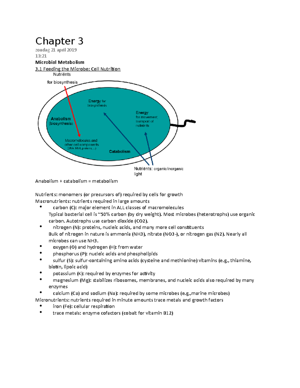 MIB Chapter 3 - Lecture notes - Chapter 3 zondag 21 april 2019 13 ...