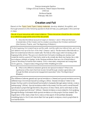 Christian Worldview -Study Guide Topic 4 - Topic 4 Study Guide This ...