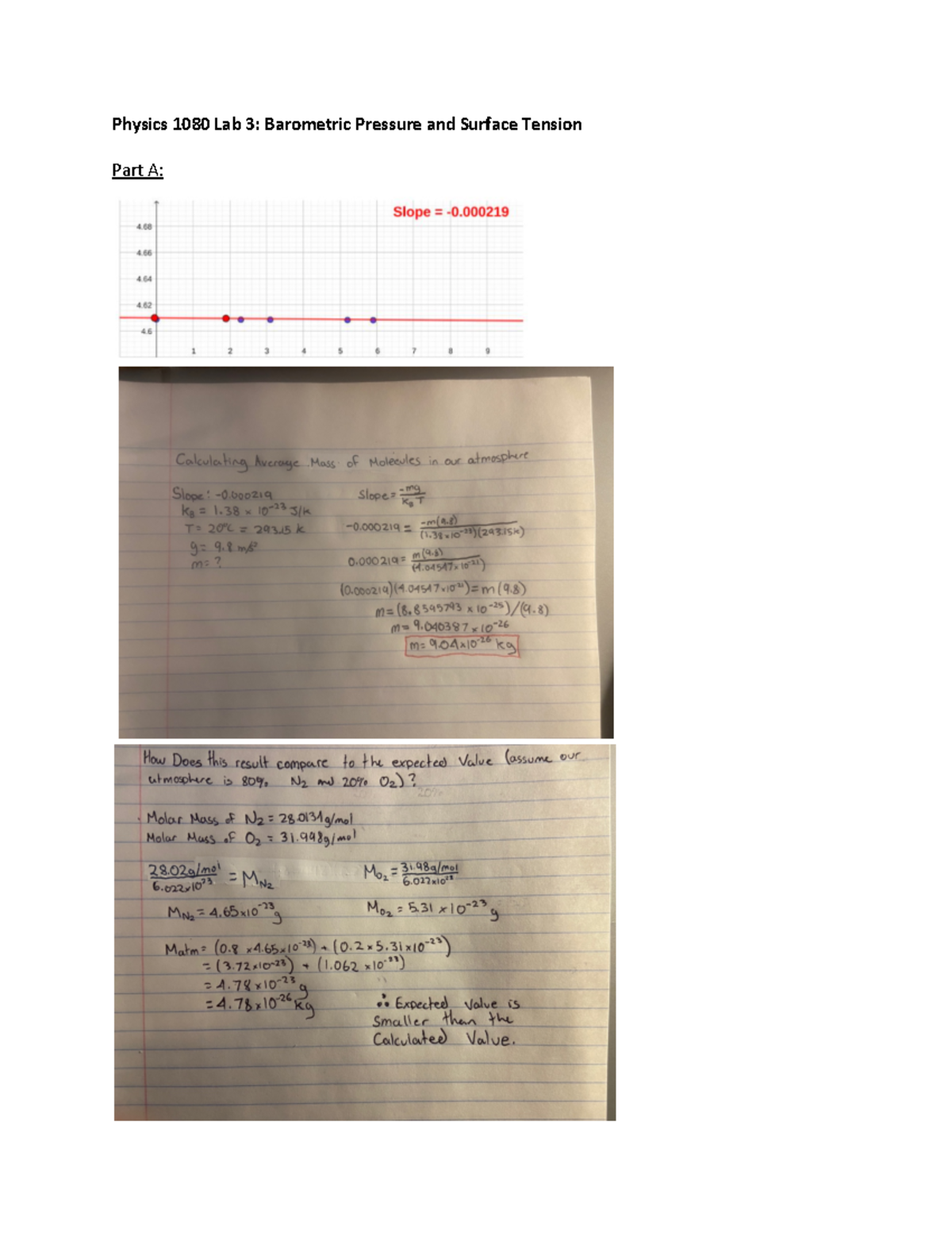 Physics 1080 Lab 3 - this is lab 3 - Phys*1080 - Physics 1080 Lab 3 ...