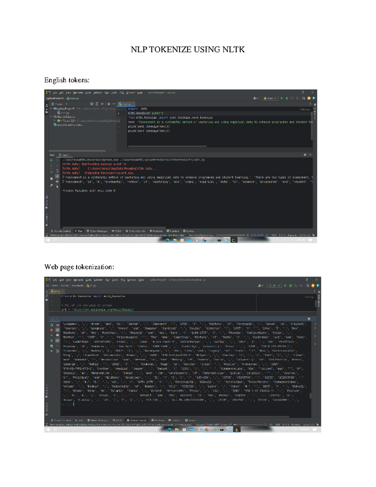 Nlp Tokenize Using Nltk Software Engineering Nlp Tokenize Using Nltk English Tokens Web 3566