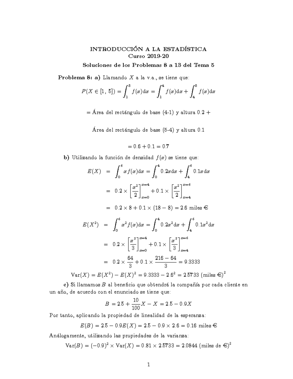 Problemastema 5Soluciones 8a13 introducción a la estadística - INTRODUCCI”N A LA ESTADÕSTICA ...