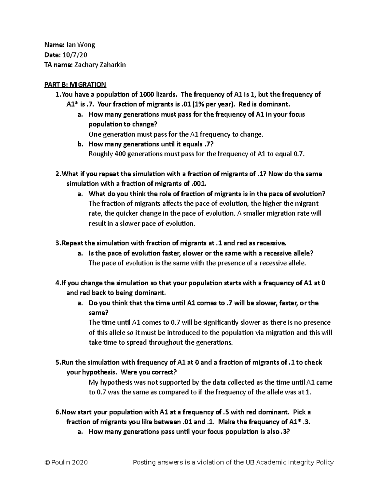 Lab 4 Worksheet - lab work - Name: Ian Wong Date: 10/7/ TA name: Zachary Zaharkin PART B ...