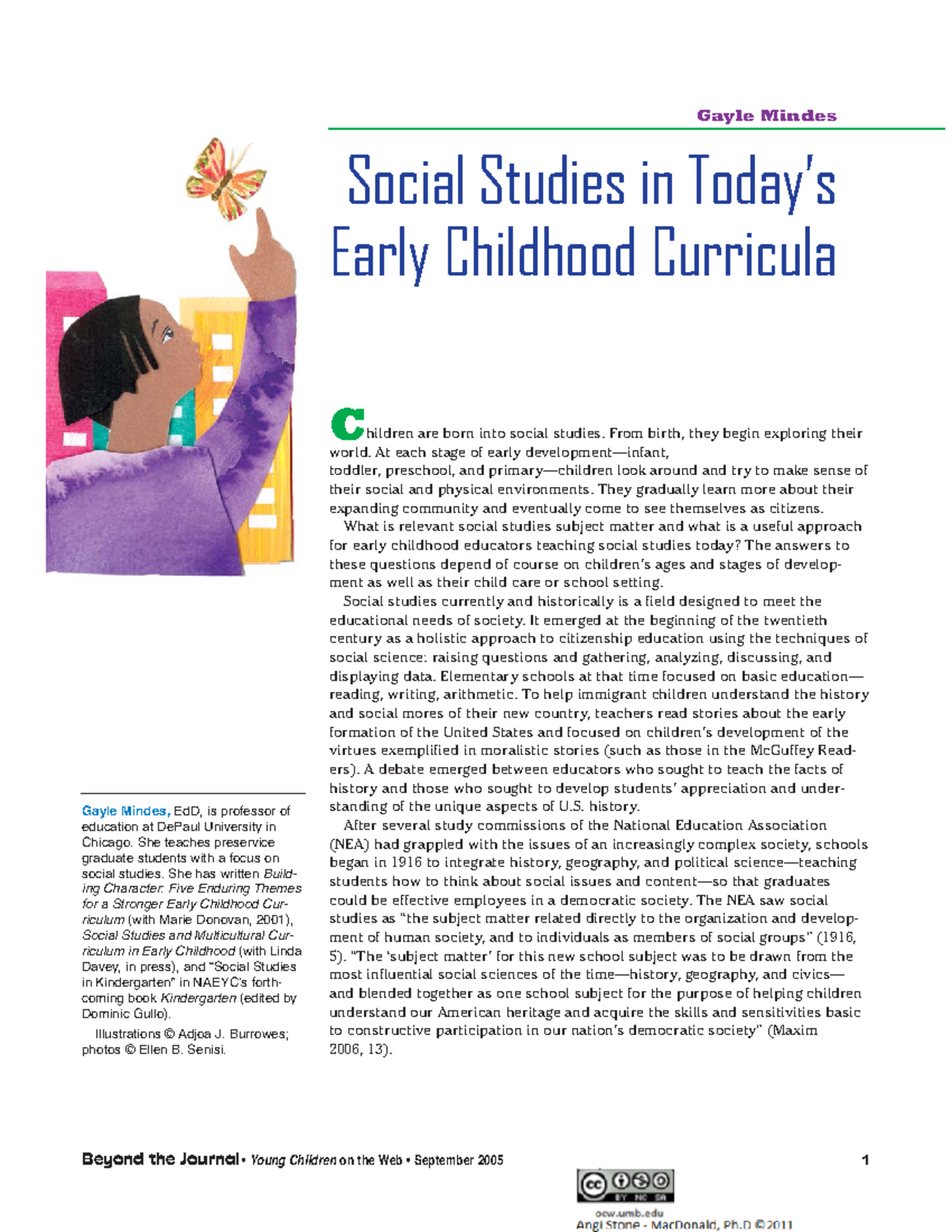 Early Childhood Social Science - hildren are born into social studies ...